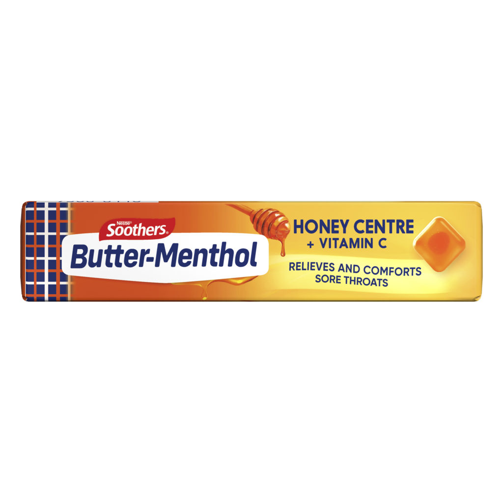 Nestle Soothers Butter Menthol Honey Centre + Vitamin C 10 Pack