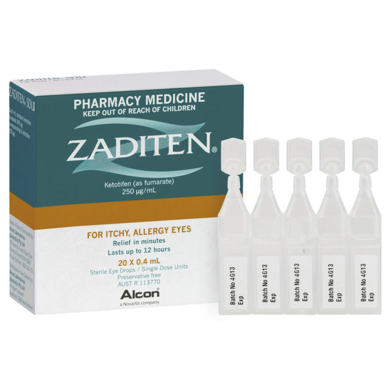 Be the first to review “Zaditen Eye Drops 0.4ml Singles 20” Cancel reply